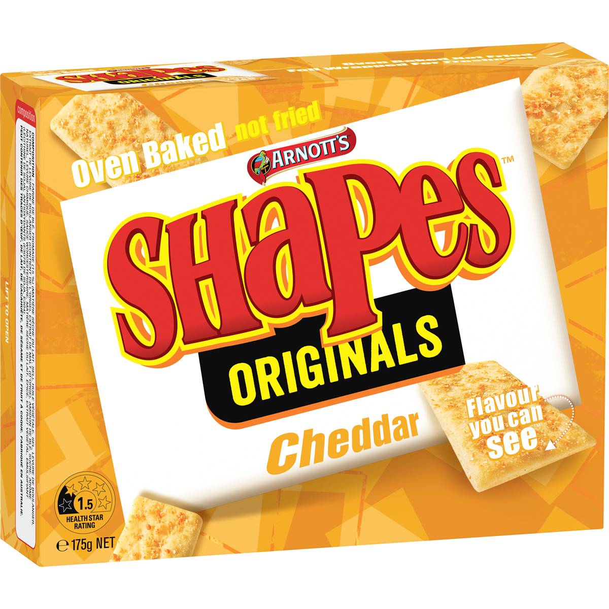 Arnott's Shapes Cheddar 175g – Bunnasia
