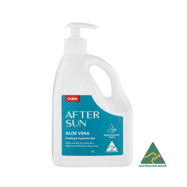 Coles After Sun Aloe Vera Cooling & Hydration Gel 1L – Bunnasia