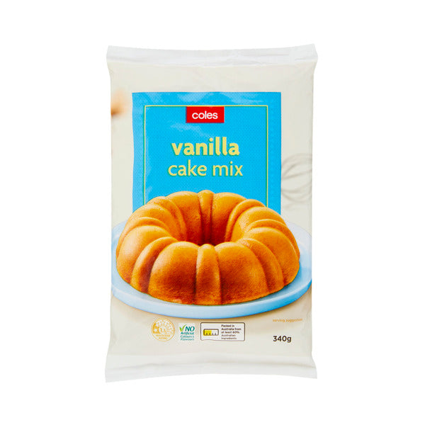Coles Cake Mix Vanilla 340g – Bunnasia