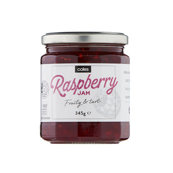 Coles Jam Premium Raspberry 345g – Bunnasia