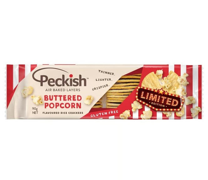 Peckish Crackers Buttered Popcorn 90g – Bunnasia