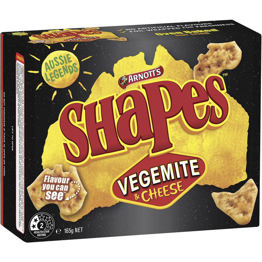 Arnott's Shapes Vegemite & Cheese 165g – Bunnasia