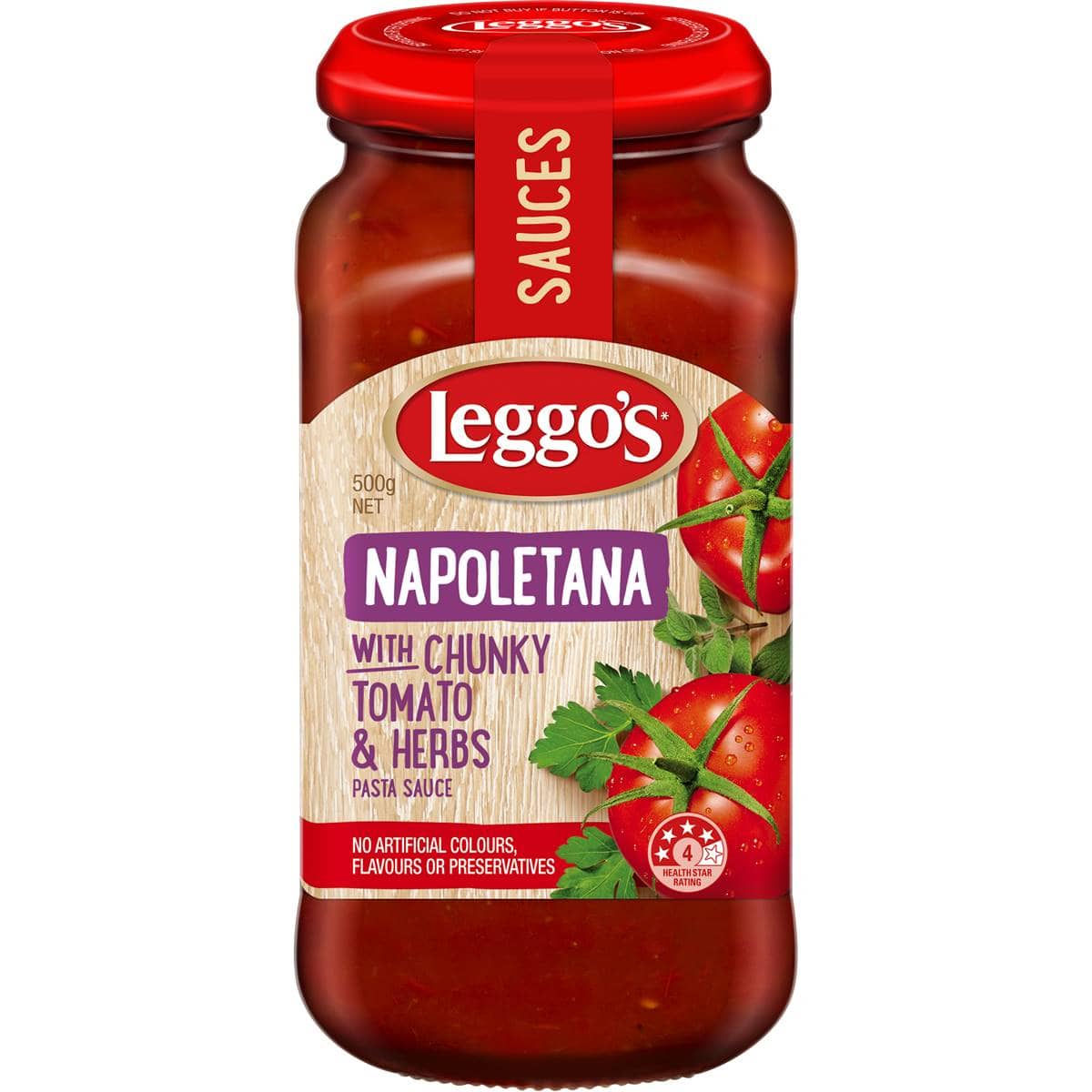 Leggo's Pasta Sauce Napoletana Chunky Tomato & Herbs 500g – Bunnasia