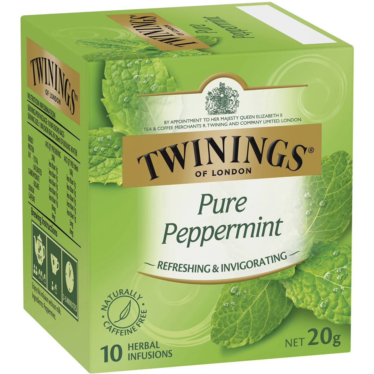 Twinings Pure Peppermint (10pk) 20g – Bunnasia